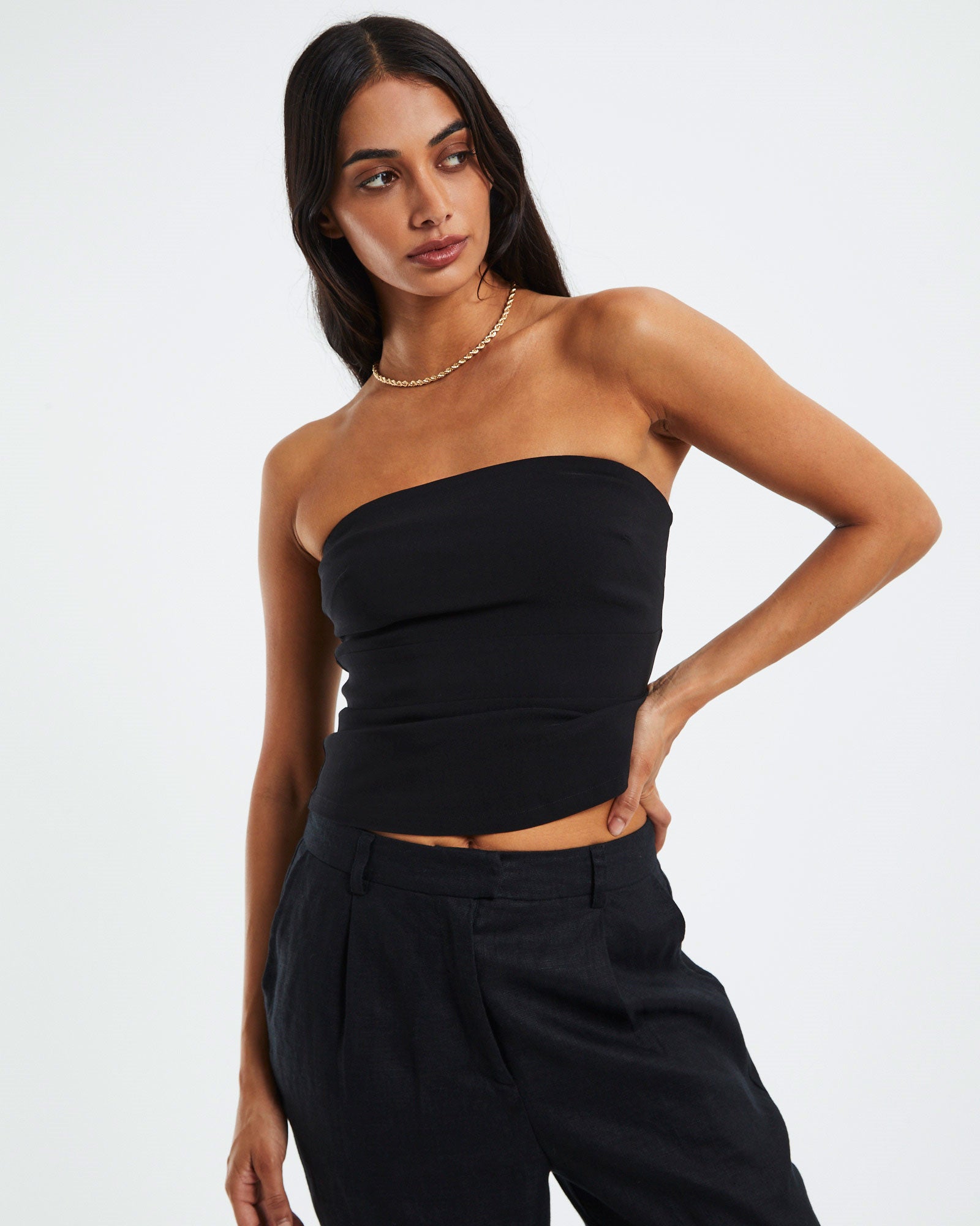 Bronte Longline Tube Top Black – General Pants Co.